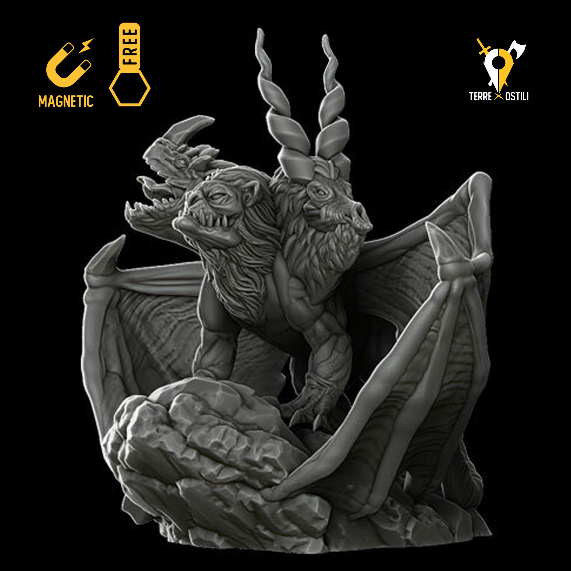 Chimera Miniature Dungeons and Dragons Dnd Boardgame | Etsy