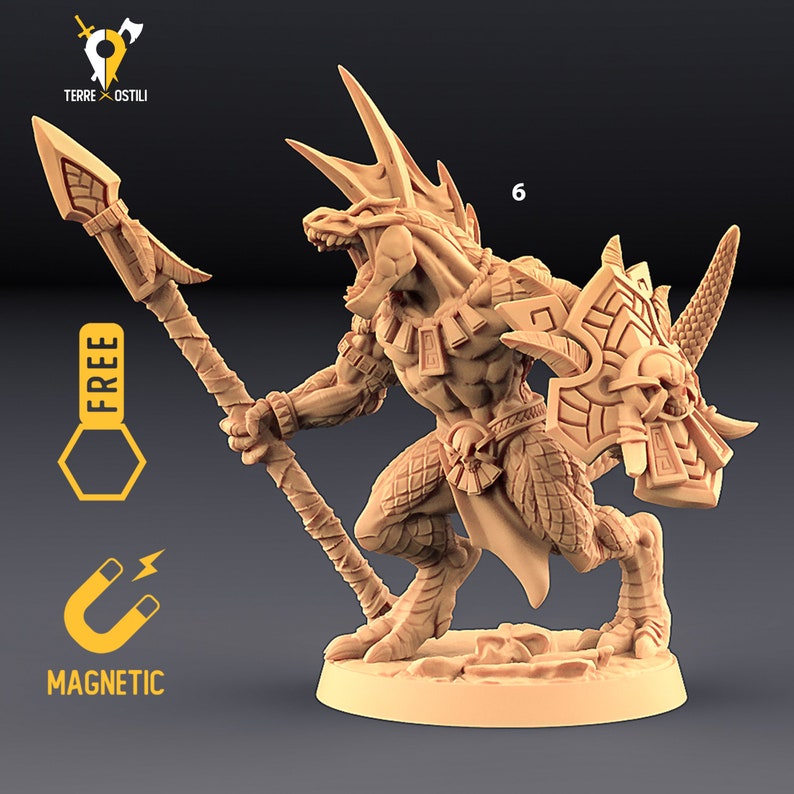 Lizards Warrior Lizardfolk Set Magnetic Dnd Miniatures - Etsy