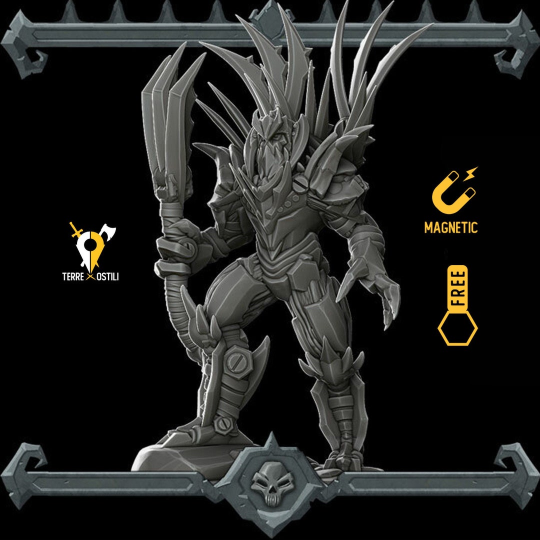 King of Blades Construct Warforged Miniature Pathfinder Dnd - Etsy