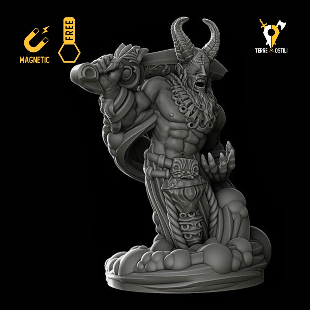 Efreeti Flame Demon Magnetic Dnd Miniatures Dungeons and Dragons D&D ...