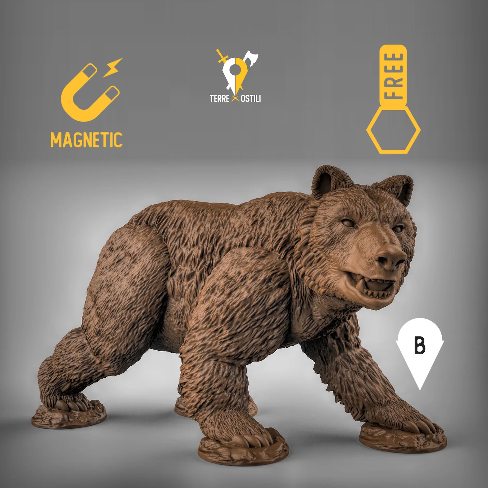 Bear Forest Animal Miniature Dungeons and Dragons Dnd - Etsy