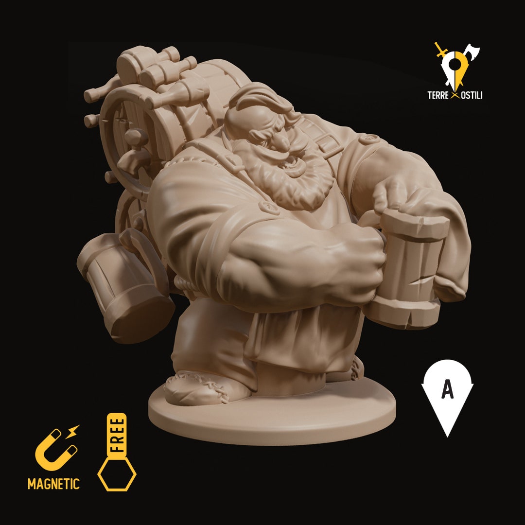 Dwarf Miniature Bartender Miniature 3d Compatible With Dungeons and ...