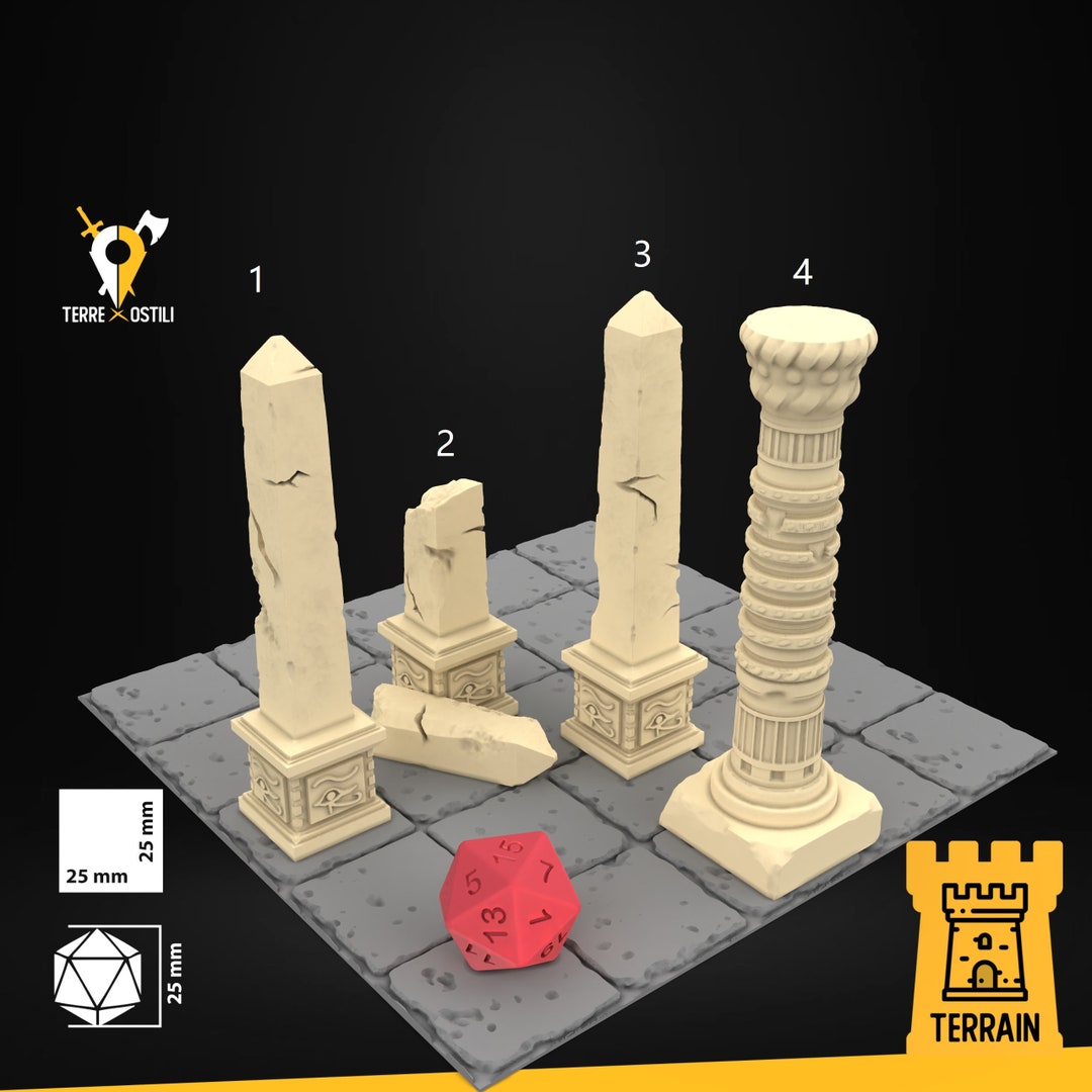 Obelisk Column Target Objective Scenery Terrain 28mm Dungeons and ...