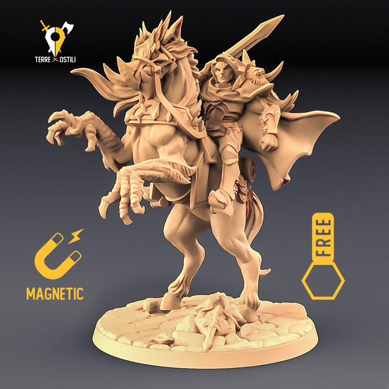 Warrior Lord Mount on Horse Dnd Miniatures Dungeons and - Etsy Australia