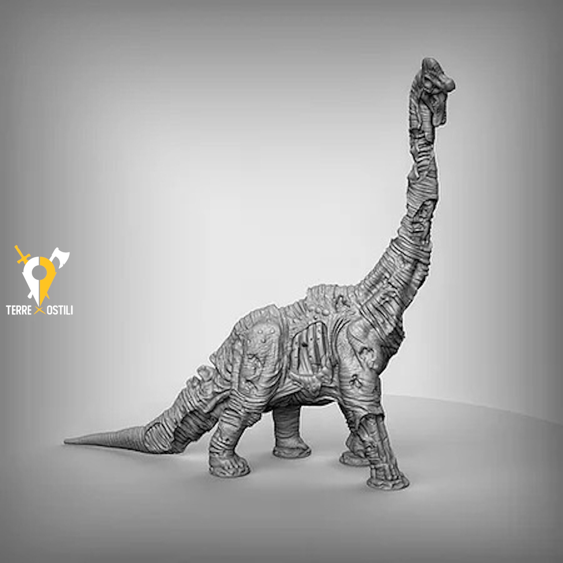 Brachiosaurus Zombie Dinosaur Miniature 3d Compatible With - Etsy