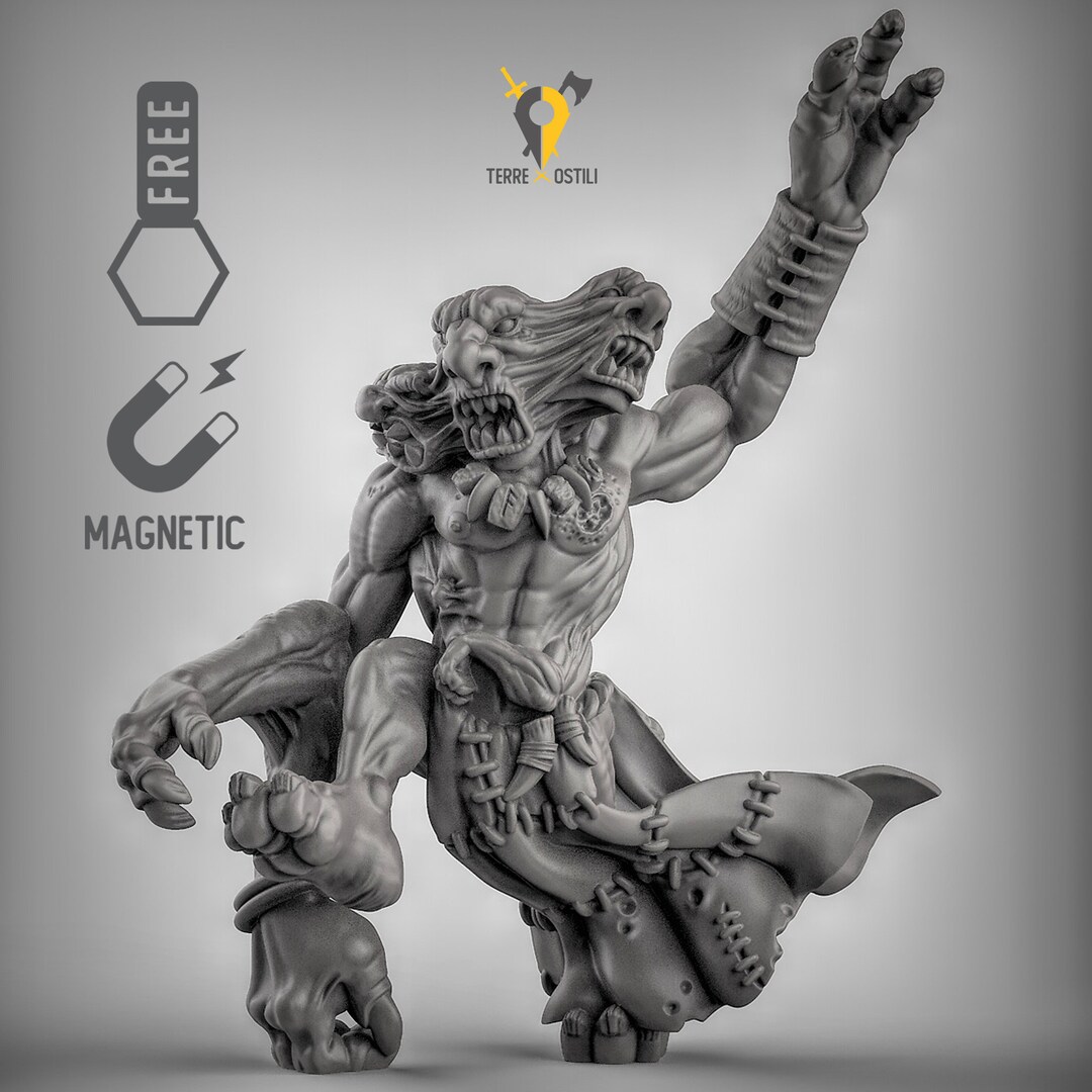 Cruel Troll Miniature 3d Compatible With Dungeons and Dragons, Dnd ...