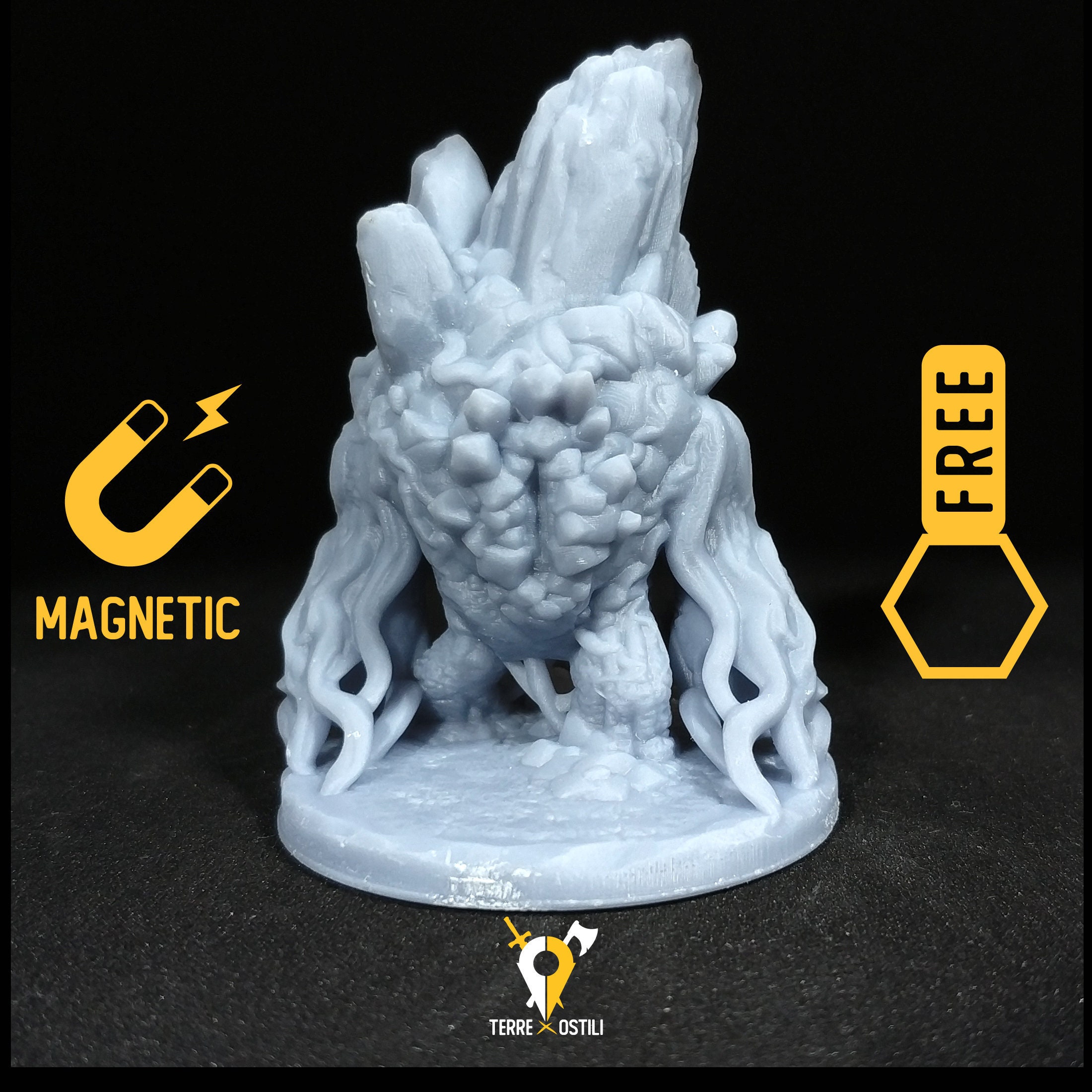 Earth Elemental Magnetic Dnd Miniatures Dungeons and Dragons | Etsy