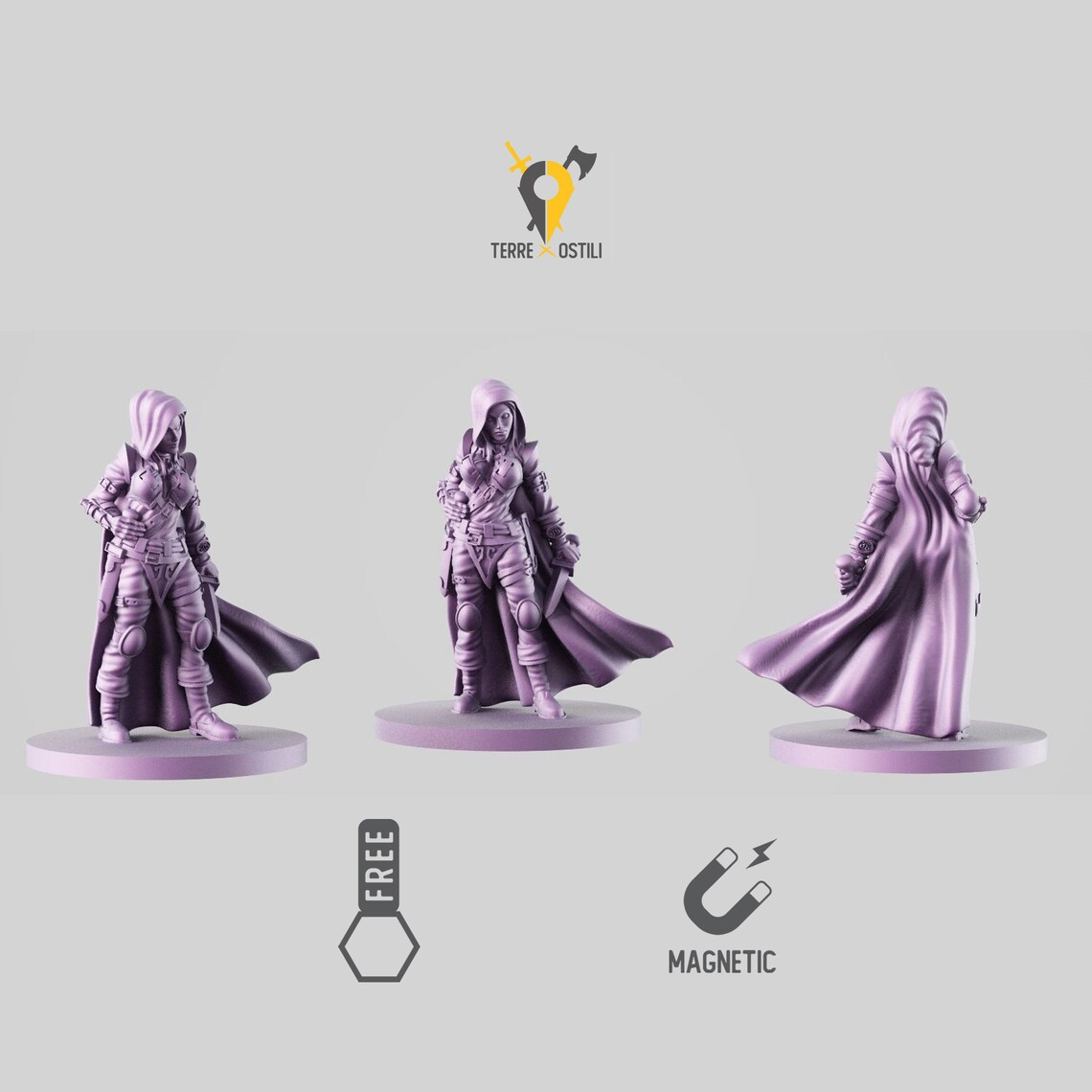 Human Rogue Intrepid Miniature 3d Compatible With Dungeons and - Etsy