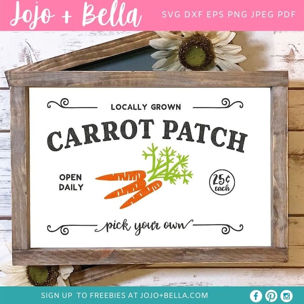 Carrots Farm Sign - Etsy