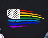 Rainbow US Flag Svg Rainbow Svg LGBT Svg Pride Svg Nurse - Etsy