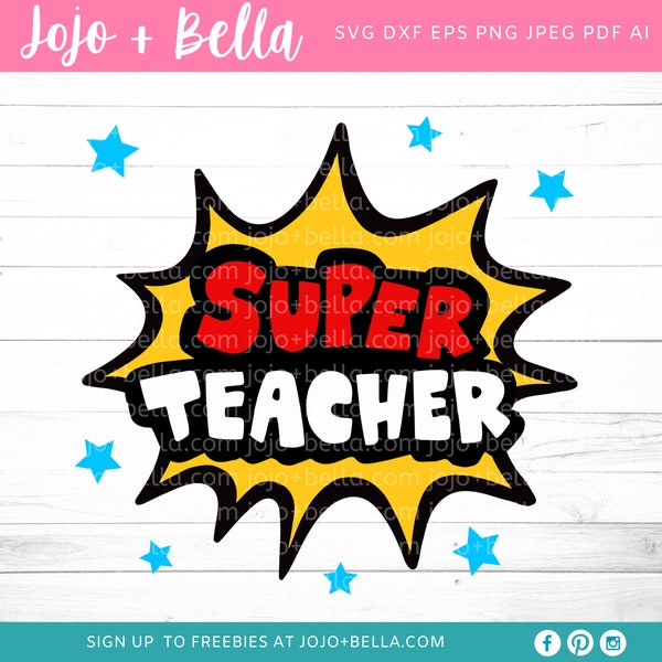 Superhero Teacher Svg - Etsy