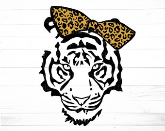 Tiger Svg Leopard Print Svg Tiger Bow Svg Tiger King Svg - Etsy