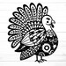 Turkey SVG - Thanksgiving Svg - Mandala Svg - Fall Svg - Thankful Svg ...