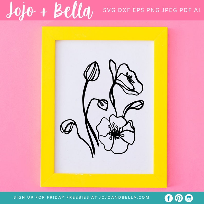 Poppy SVG Bundle Svg Dxf Eps Jpeg Png Ai Pdf Cut File | Etsy UK