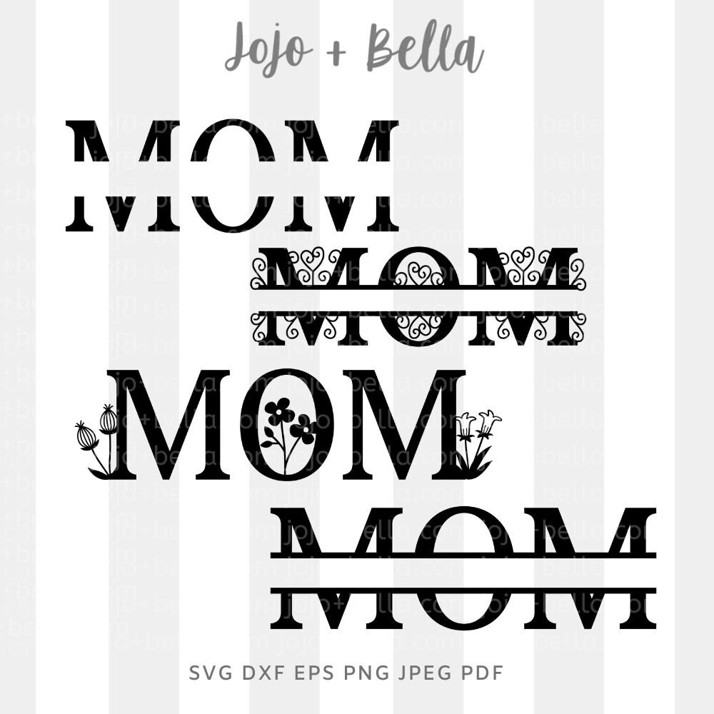Split Mom SVG Mom Split Monogram Svg Mom Monogram Svg Mom | Etsy