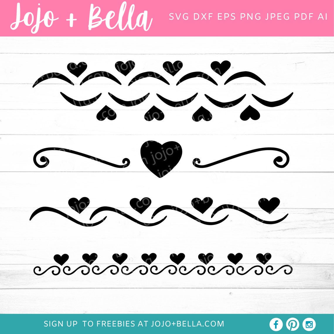 Heart Border Svg Bundle Swirly Heart Svg Heart Svg - Etsy