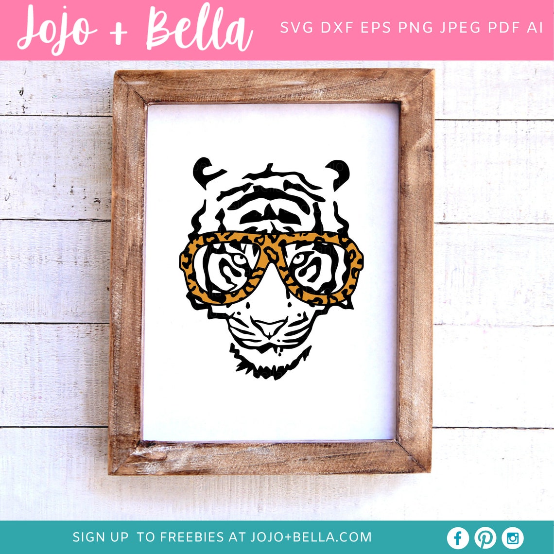 Tiger Svg Tiger Glasses Svg Leopard Print Svg Tiger - Etsy