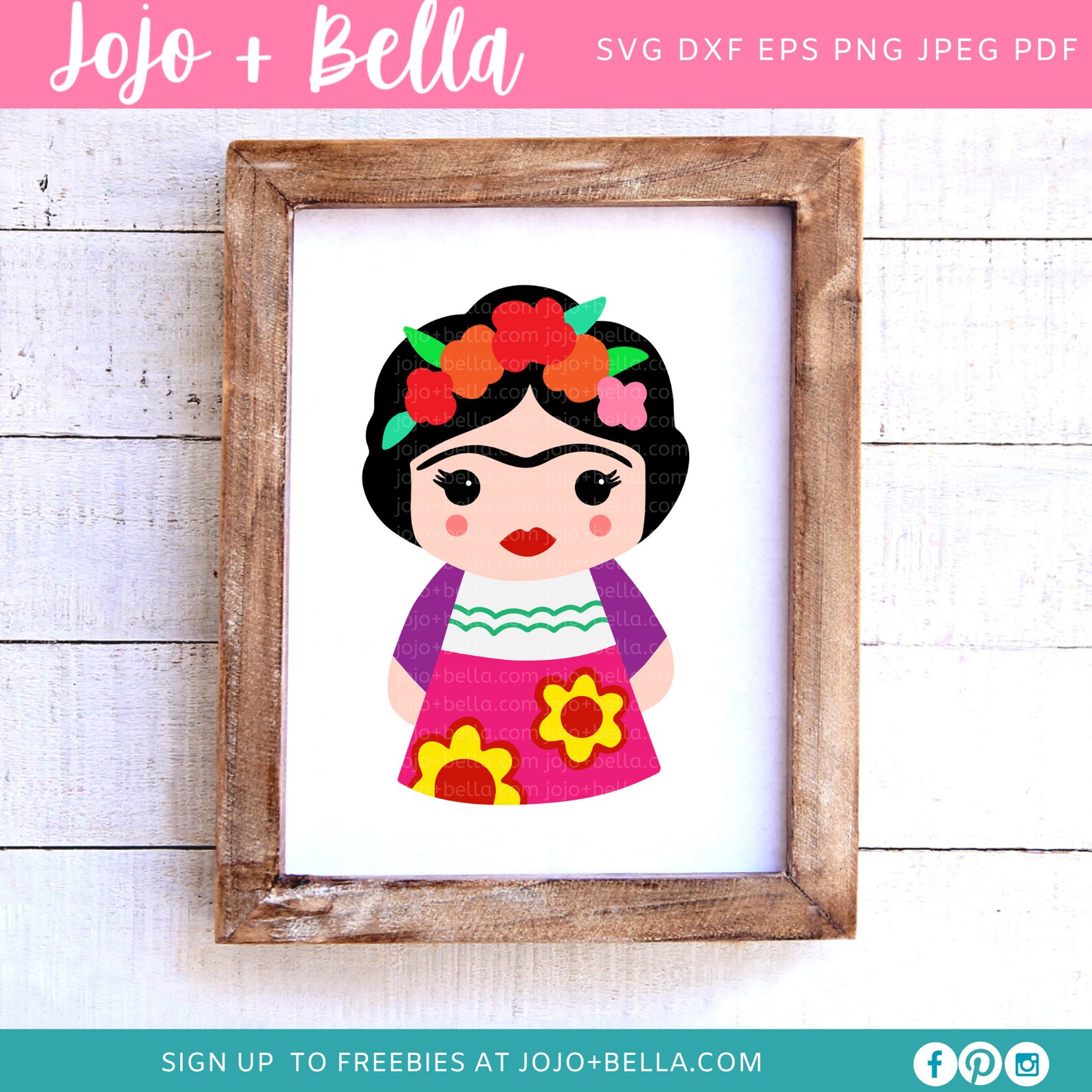 Frida Kahlo SVG - Baby Frida Kahlo Svg- Baby Frida SVG - Frieda Kahlo ...