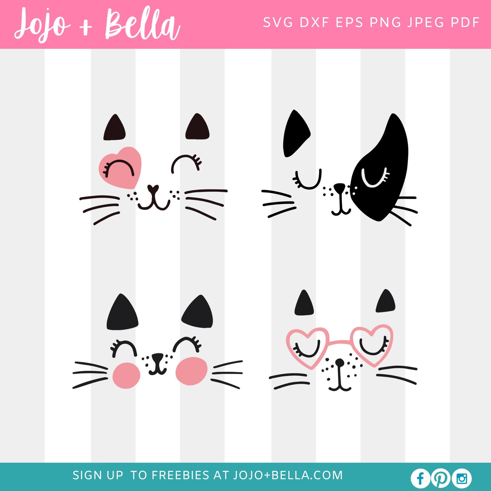 Cat Face Svg, Cat Svg Bundle, Cat Svg, Cute Cat Svg, Cat Clipart, Cat ...