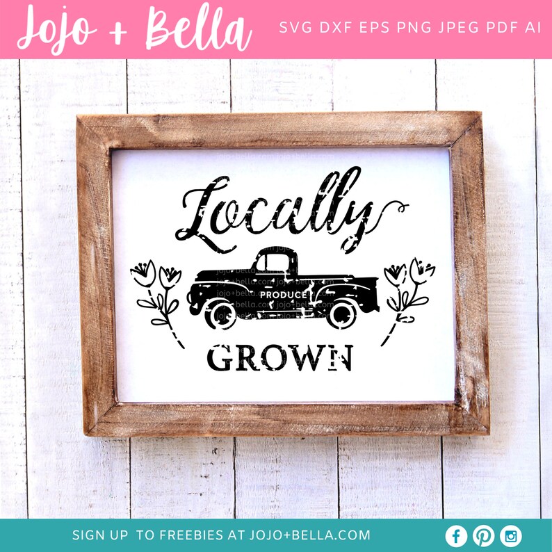Locally Grown Produce SVG - Farmhouse Svg - Farmhouse Kitchen SVG ...