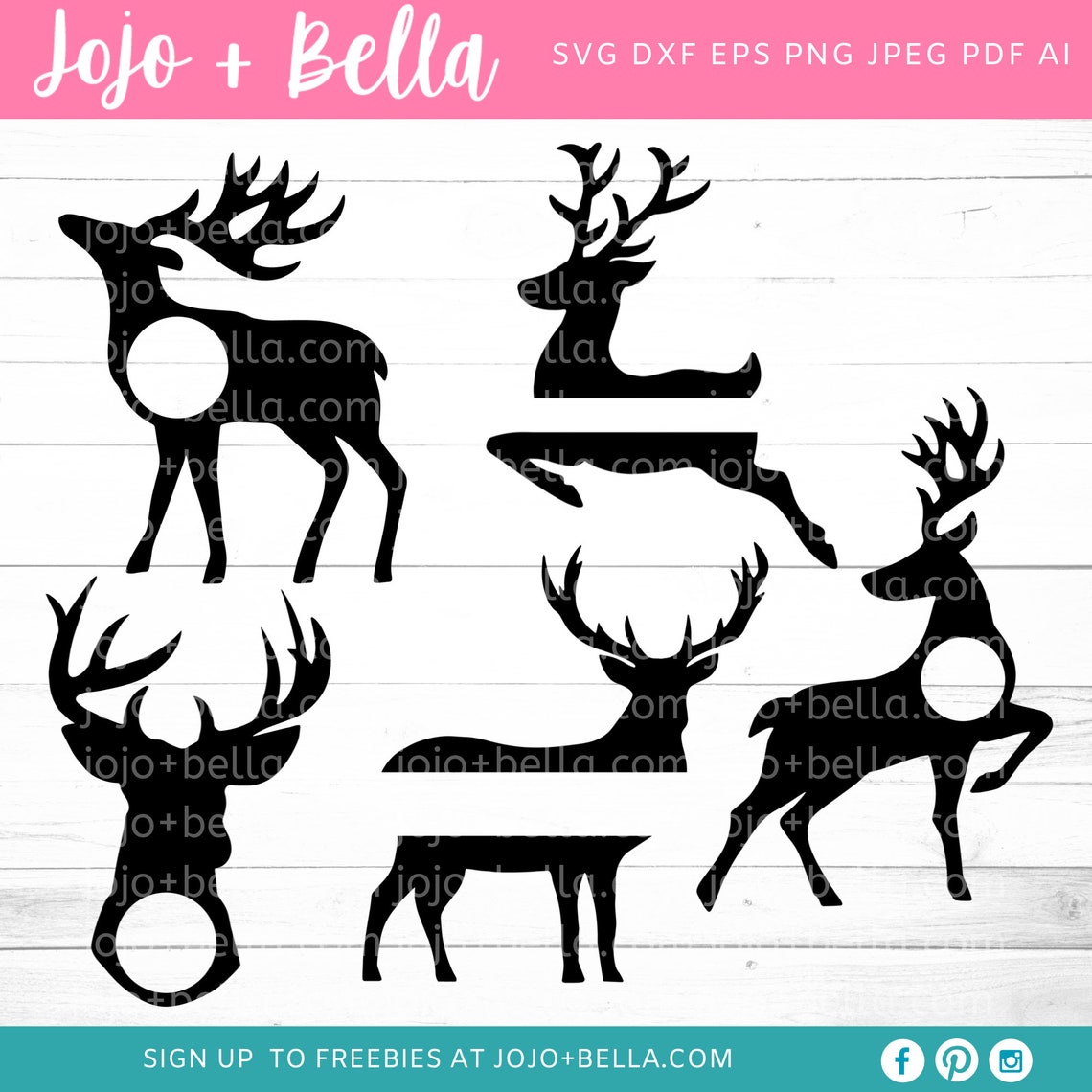 Reindeer SVG Bundle Deer Svg Christmas SVG Deer Head Svg - Etsy