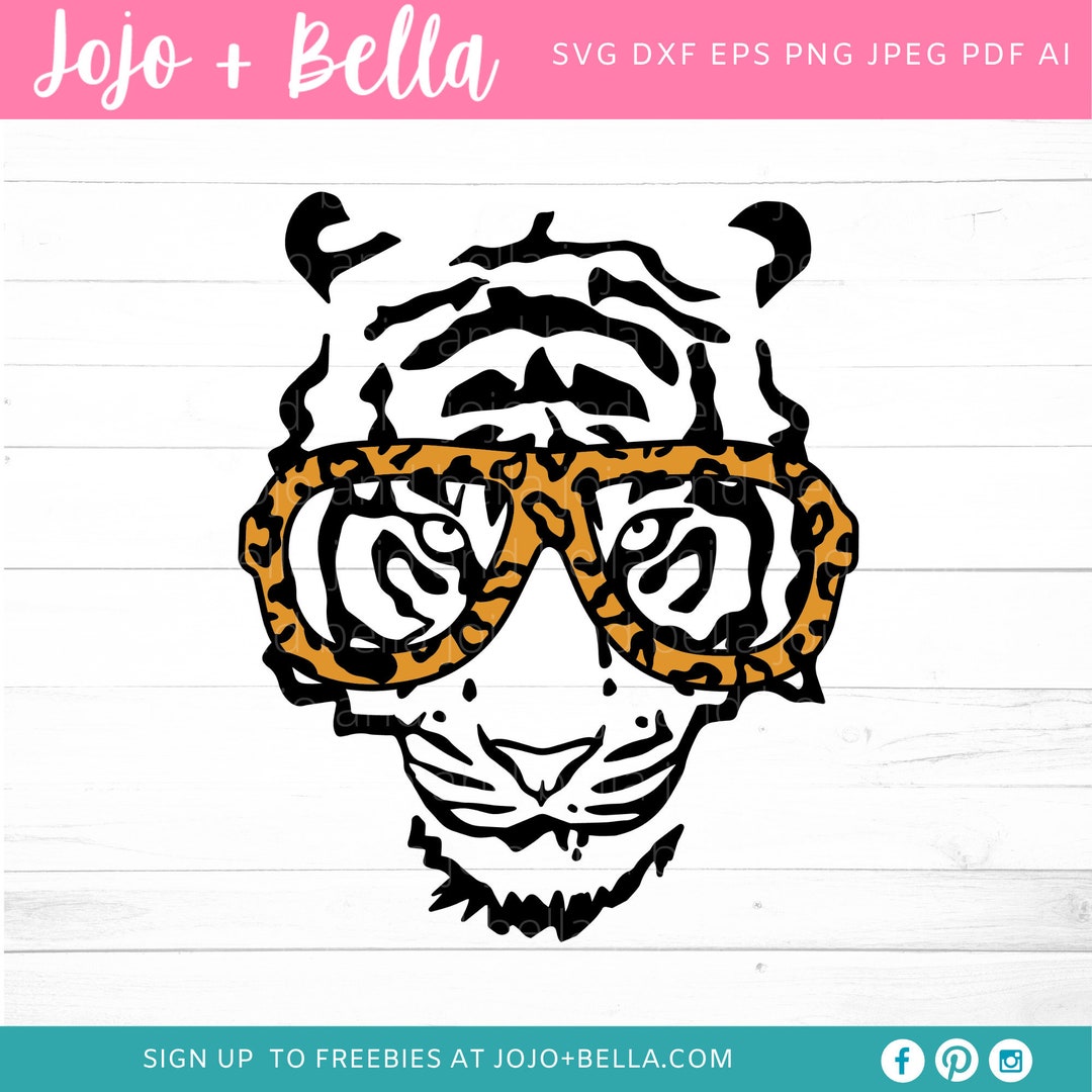 Tiger Svg, Tiger Glasses Svg, Leopard Print Svg, Tiger Sunglasses Svg ...