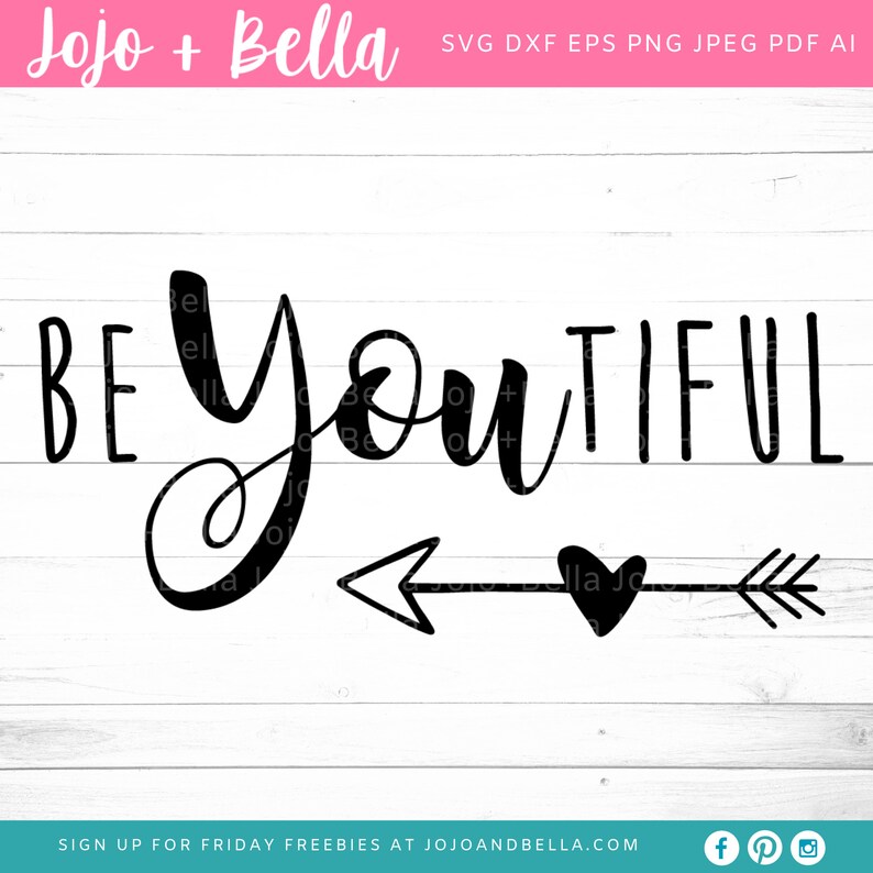BeYOUtiful SVG SVG Dxf Eps Jpeg Png Ai Pdf Cut File - Etsy España