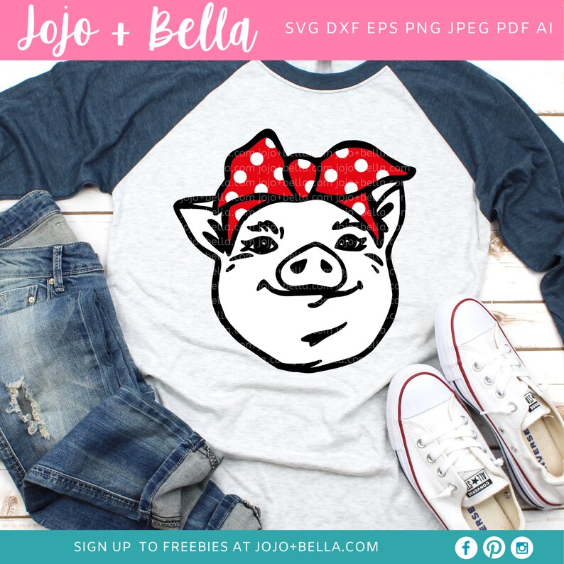 Pig SVG Farm Animal Svg Farmhouse Svg Pig Clipart Pig | Etsy