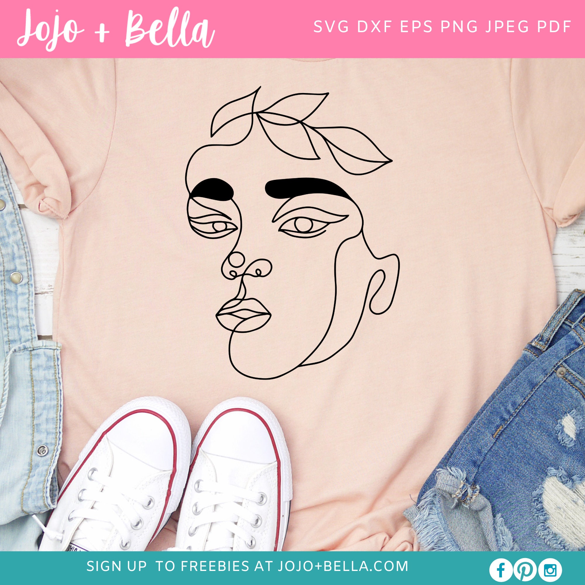 Face Svg Line Art Svg Minimalist Svg Minimalist Wall Art - Etsy