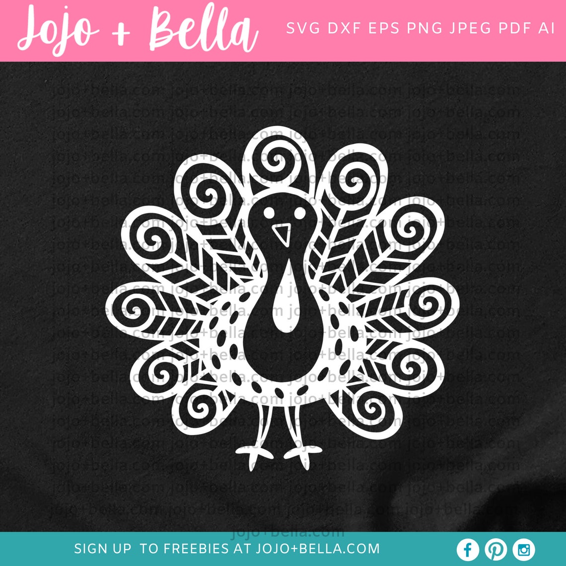 Mandala Turkey SVG, Thanksgiving Turkey Svg File, Turkey Svg, Swirly ...