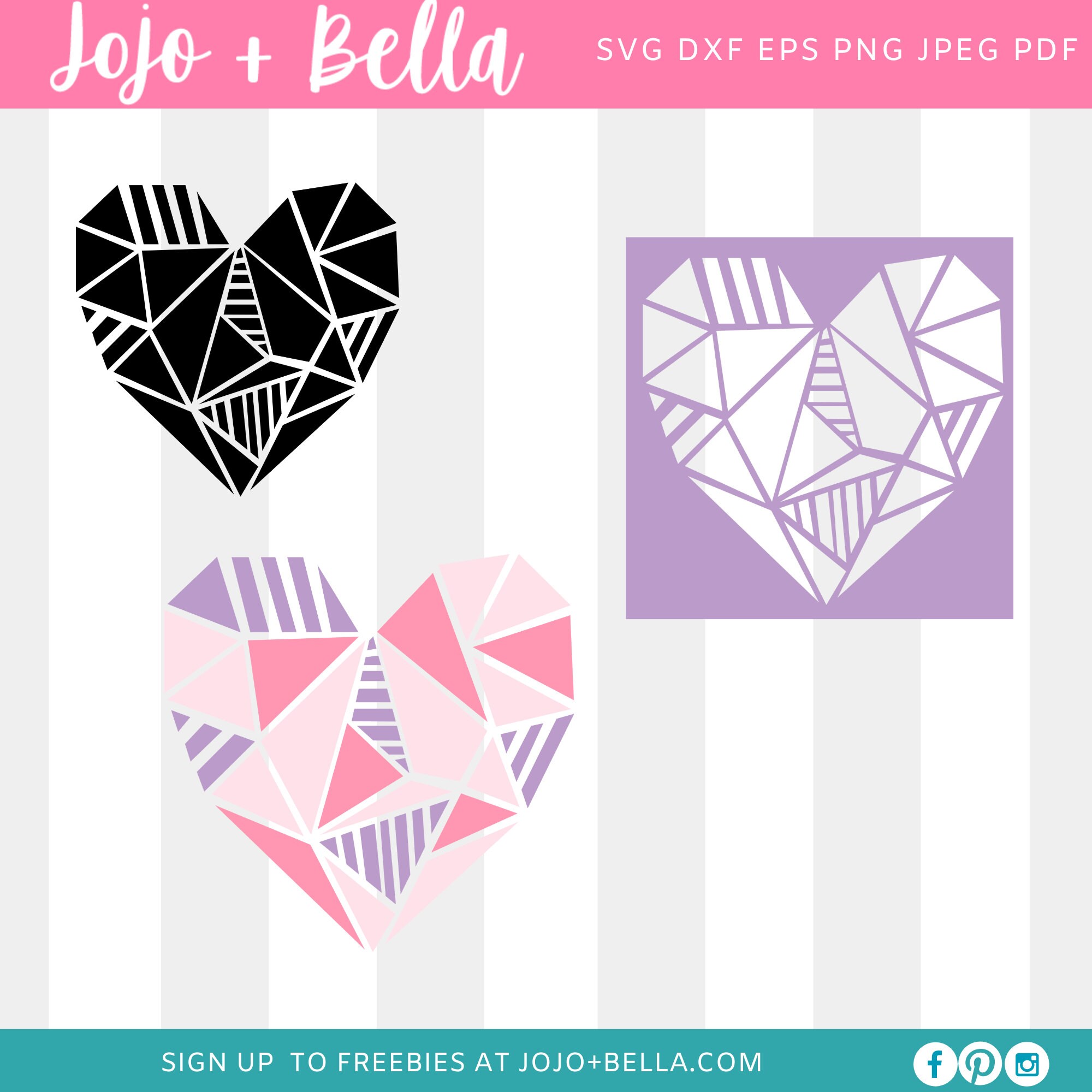 Heart Svg Bundle Geometric Svg Heart Svg Heart Svg Broken - Etsy