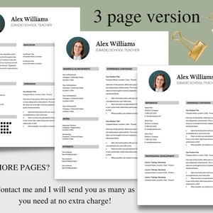 Teacher Resume Template, Principle Resume, Resume Template Word ...