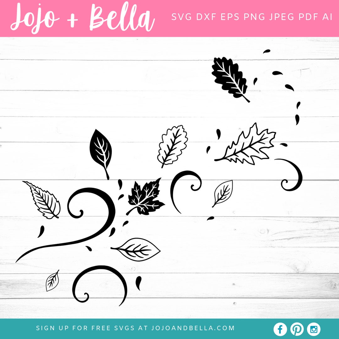 Fall Leaves SVG, Leaf Flourish Svg, Autumn Leaves SVG, Leaf Pattern Svg ...