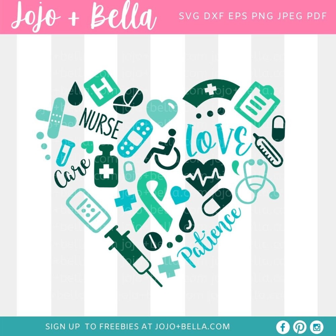 Nurse Heart Svg, Nursing Svg, Nurse Life Svg, Nurse Svg, Nurse Cut File ...