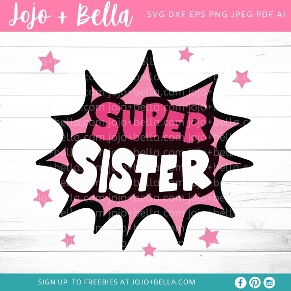 Hermana Svg Super Hermana Svg Hermana Regalo Hermana - Etsy México