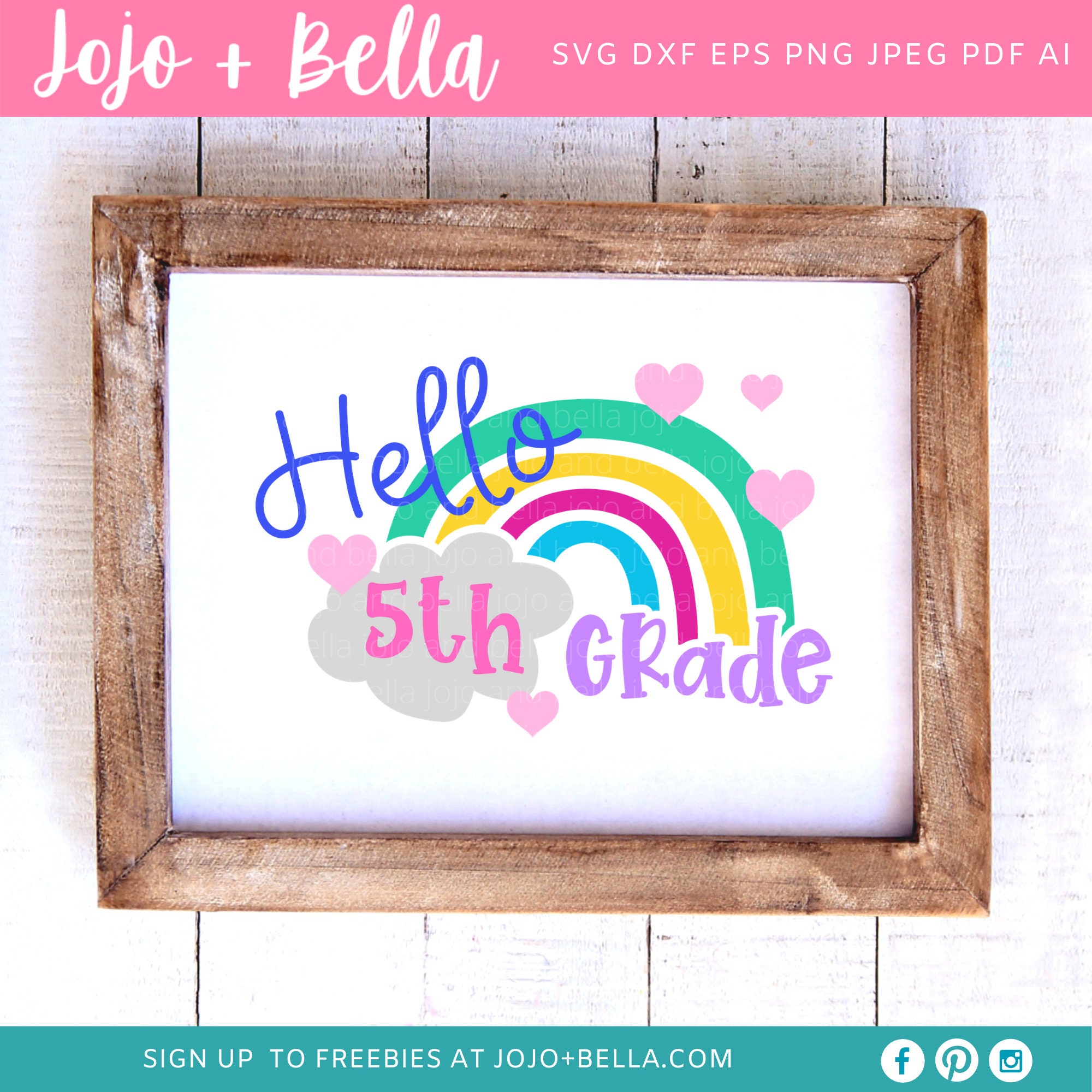 Hello 5th Grade Svg Back to School Svg Svg School Svg | Etsy