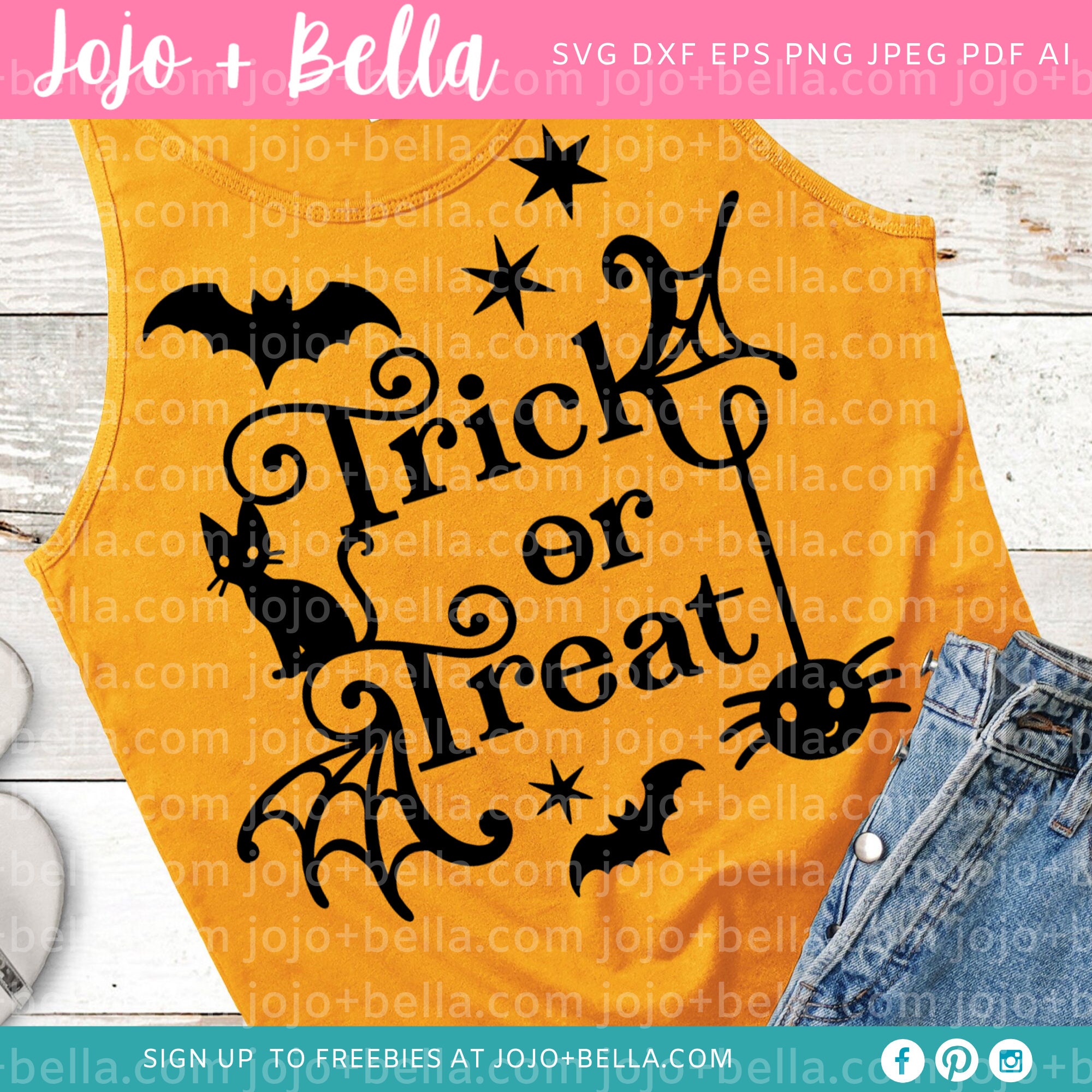 Trick or Treat Svg Halloween Svg File Fall Svg File Svg Cut - Etsy