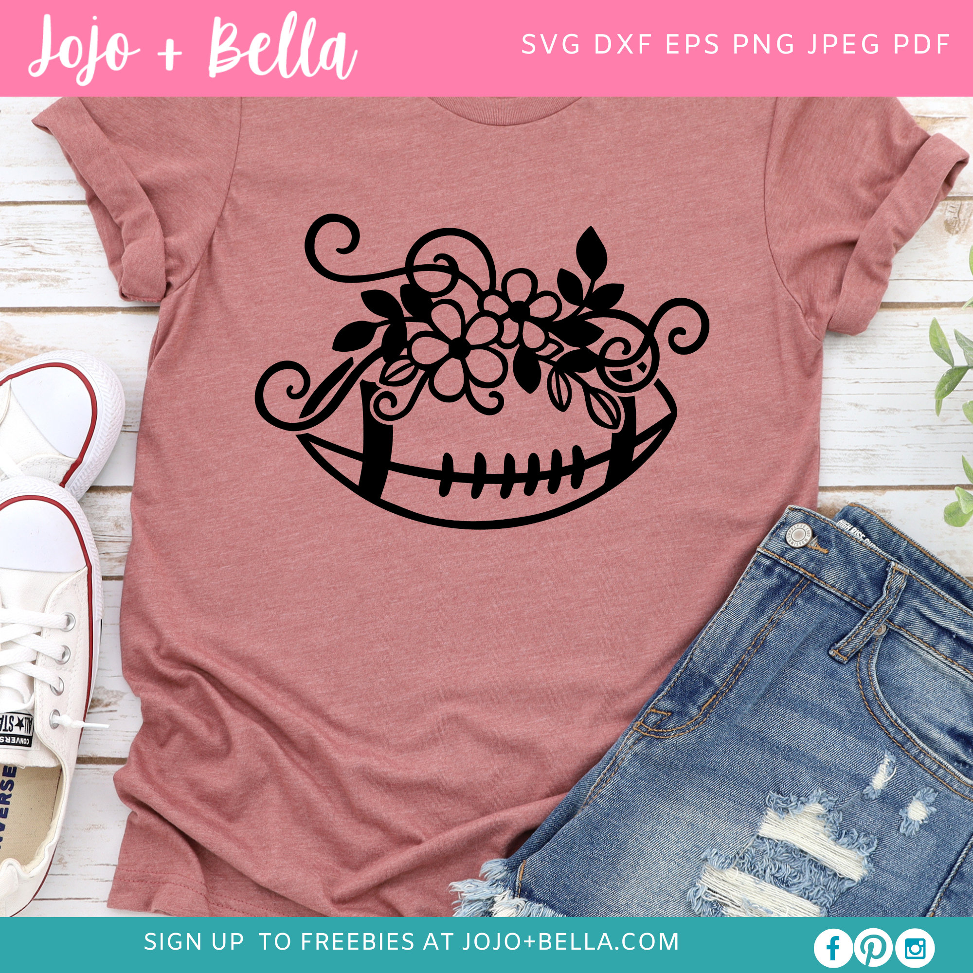 Flower Football Svg, Football Shirt Svg, Football Sister Svg, Football ...