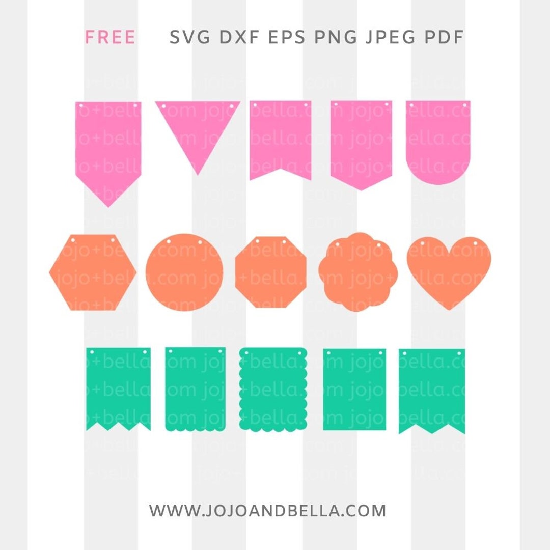 Bunting SVG, Bunting Svg Bundle, Bunting Clipart, Bunting Template ...