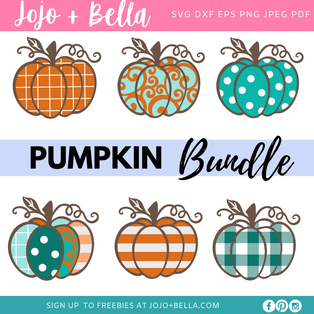 Patterned Pumpkin Svg Bundle, Patterned Pumpkin Svg, Paper Craft ...