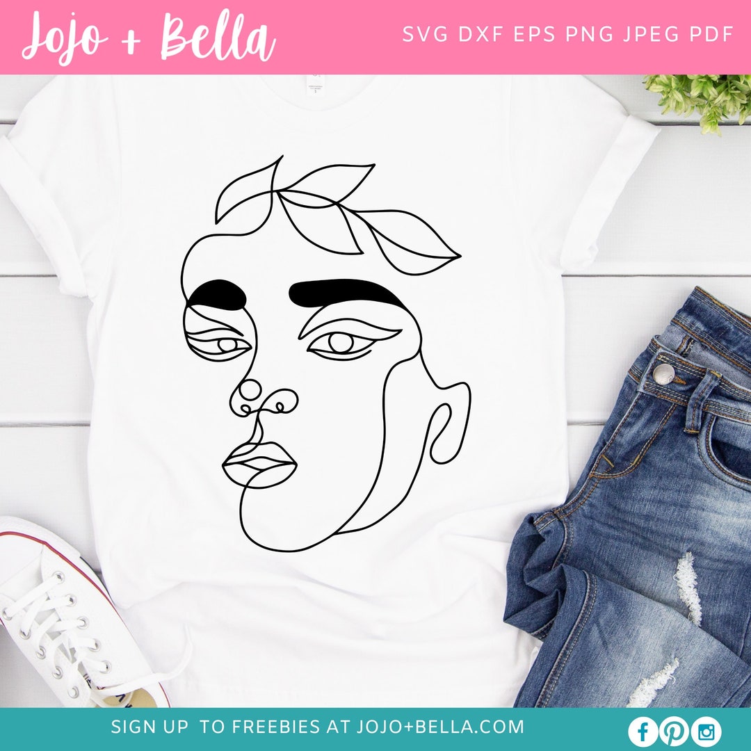 Face Svg, Line Art Svg, Minimalist Svg, Minimalist Wall Art Woman ...