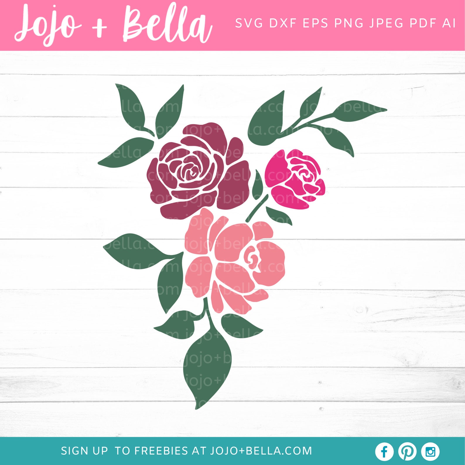 Rose Svg Svg Bundle Flower Svg Valentines Day Svg Flowers | Etsy