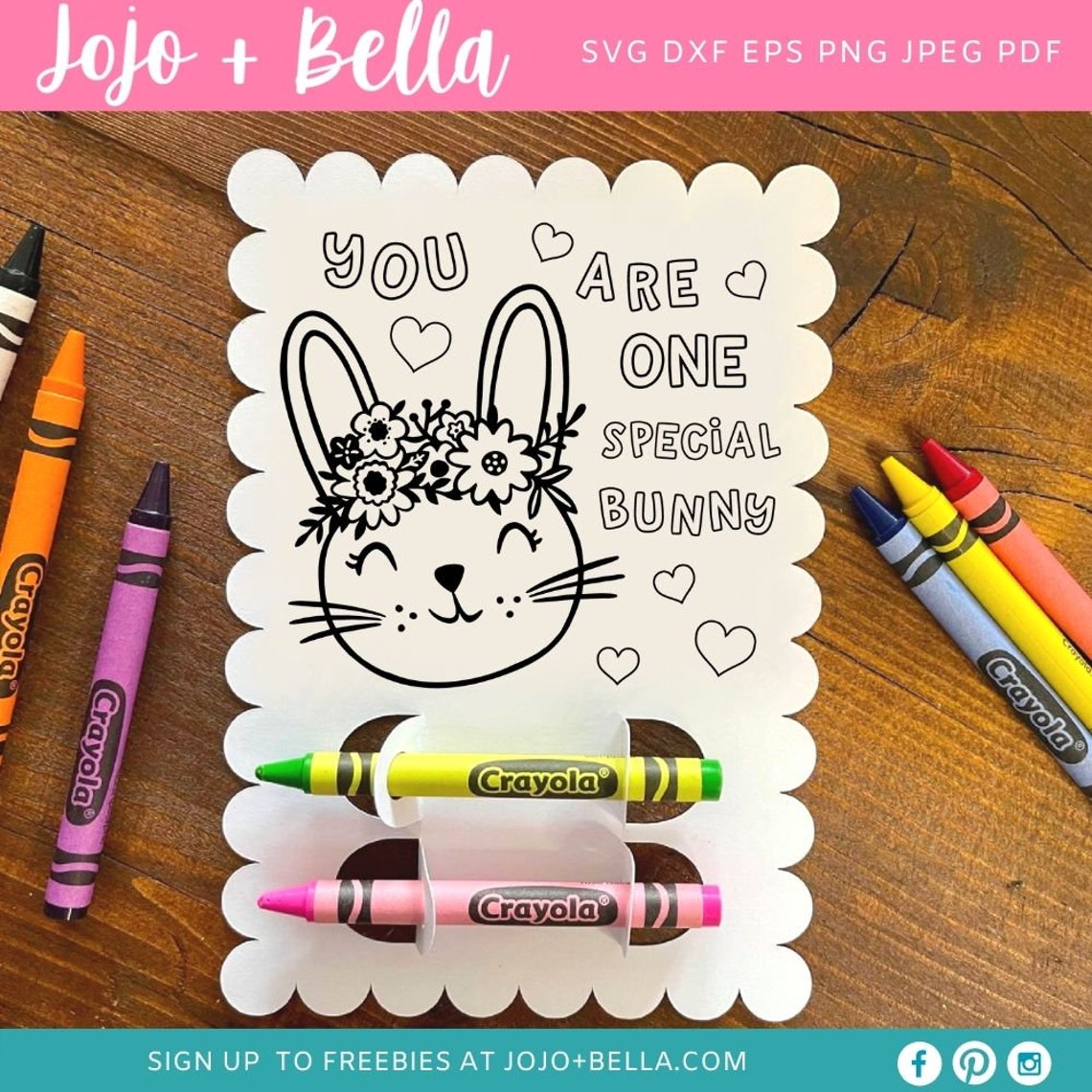 Easter Card for Kids With Crayon SVG Easter Crayon Holder - Etsy