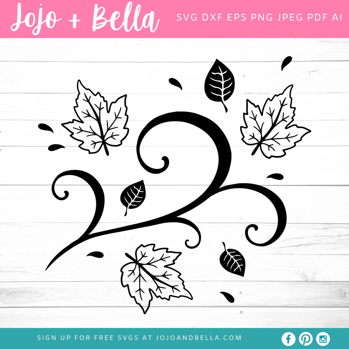 Fall Leaves SVG Fall Leaf Flourish SVG Autumn Leaf Flourish - Etsy