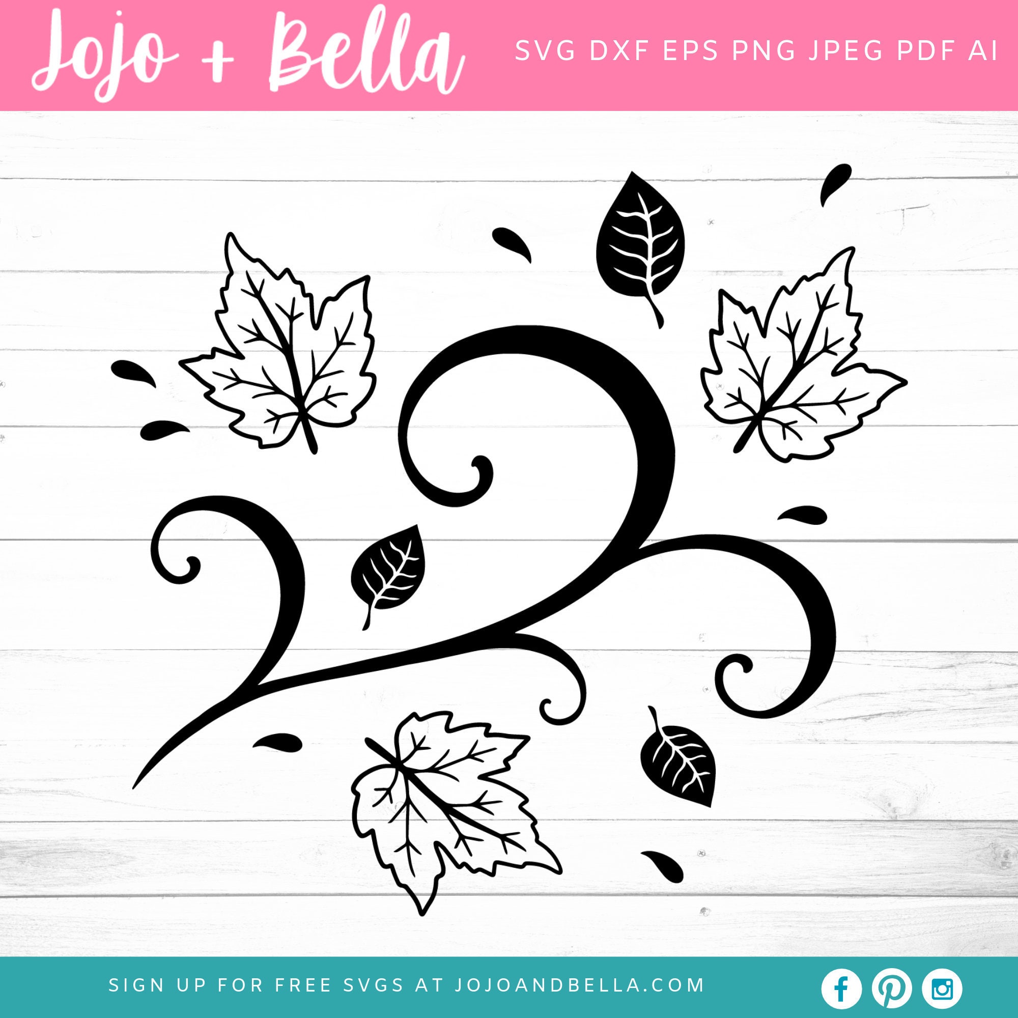 Fall Leaves SVG Fall Leaf Flourish SVG Autumn Leaf Flourish - Etsy