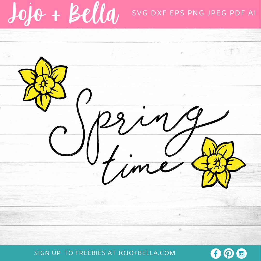 Spring Time SVG, Hello Spring Svg, Easter Svg, Flower Svg File, Cute ...