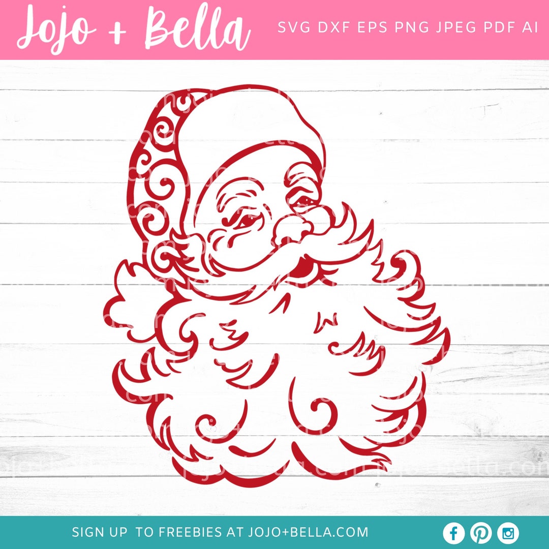 Santa Svg, Santa Claus SVG, Father Christmas Svg, Santa Claus Face Svg ...