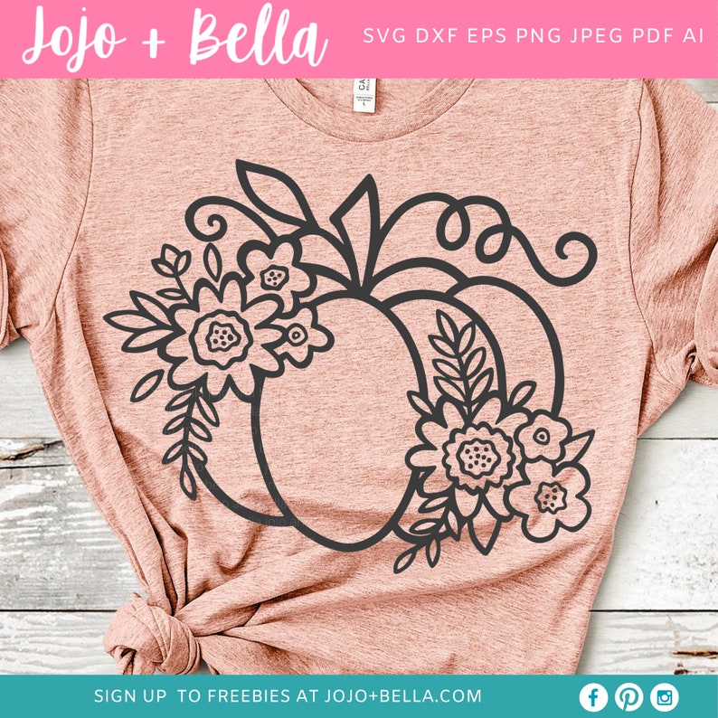 Floral Pumpkin Svg Floral Fall Svg Flower Pumpkin Svg - Etsy