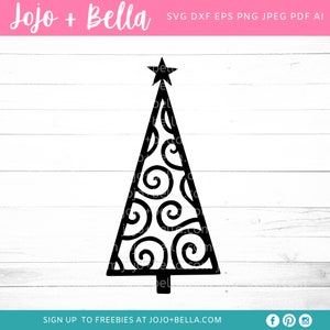 Swirly Christmas Tree SVG, Christmas Tree Svg, Swirly Chirstmas Tree ...