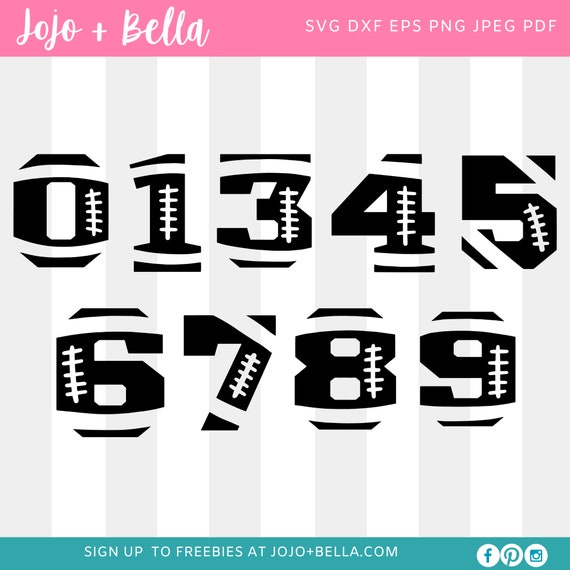Football Numbers Svg Jersey Numbers Football Number Svg - Etsy